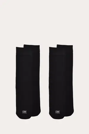 Frye Bamboo Blend Boot Socks 2 Pack - Black
