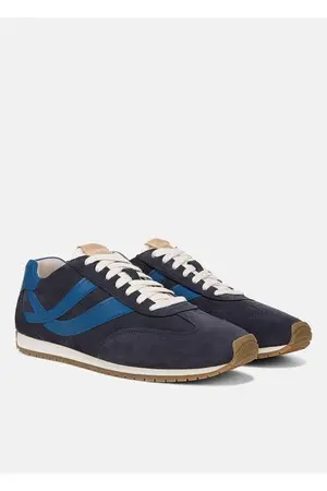 Vince Oasis Suede & Leather Runner Sneakers - Blue