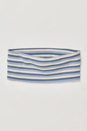 Free People Ribbed Striped Headband - Blue Tones
