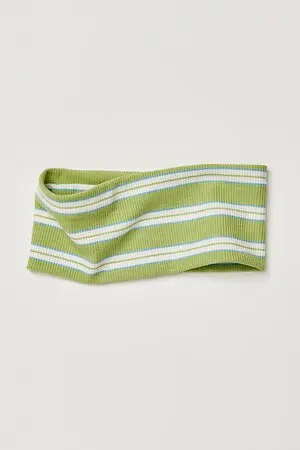 Free People Ribbed Striped Headband Lime