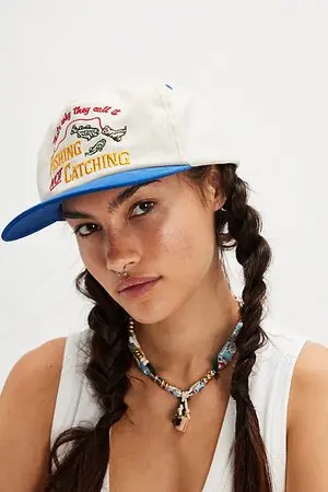 Free People Embroidered Cap - Ivory