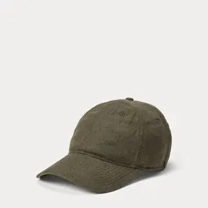 Ralph Lauren Linen Herringbone Cap Ranger Green