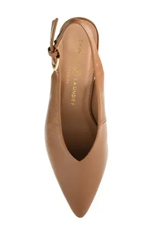 Chinese Laundry Menny Pointed Toe Slingback Pumps - Camel