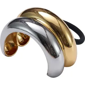 LELET NY Glossy Double Arch Ponytail Cuff - Mixed Metal