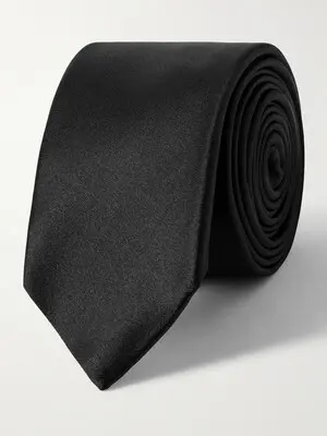 Saint Laurent 5.5cm Silk-satin Tie - Black