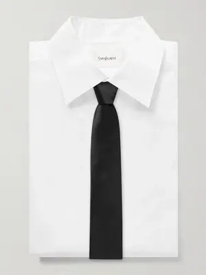 Saint Laurent 5.5cm Silk-satin Tie - Black