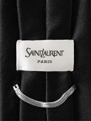 Saint Laurent 5.5cm Silk-satin Tie - Black