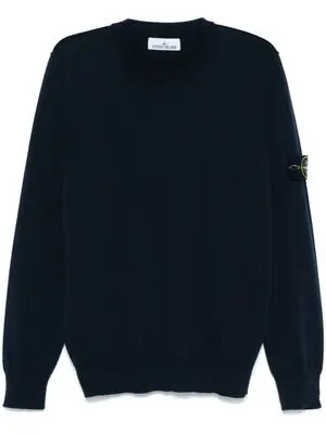 Stone Island Logo-patch Crew-neck Sweater