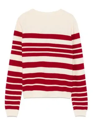 Patrizia Pepe Button-detail Striped Sweater
