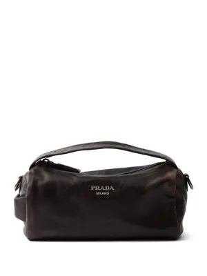 Prada Nappa Leather Shoulder Bag - Brown