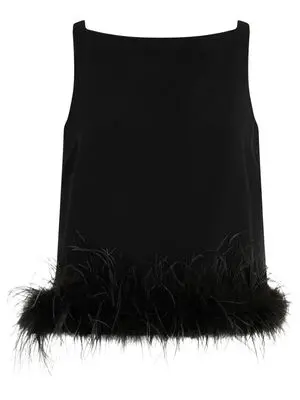 Liu Jo Feather-detail Tank Top - Black