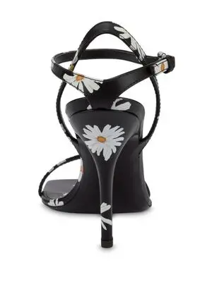 Moschino 100mm Floral-print Sandals