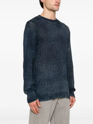 Avant Toi Distressed-effect Sweater - Blue