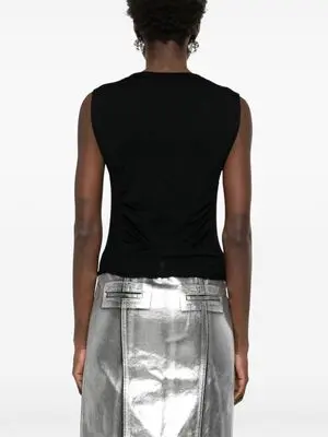 Alexander Wang Ruched Sleeveless Top - Black