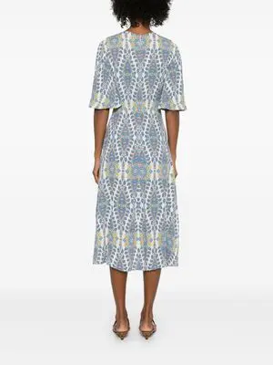 Etro Printed Midi Dress - Neutrals
