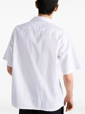 Prada Logo-patch Bowling Shirt - White