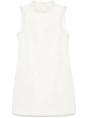 SELF-PORTRAIT Sequin-embellished Bouclé Dress