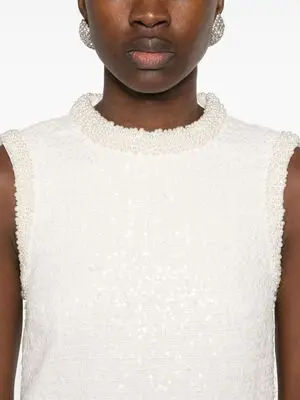 SELF-PORTRAIT Sequin-embellished Bouclé Dress