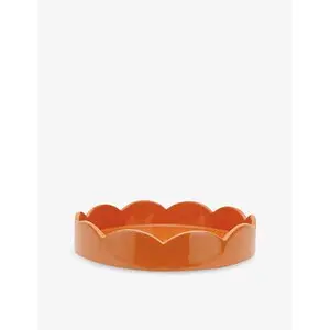 ADDISON ROSS LONDON Scallop Lacquered Tray 21.5cm - Orange