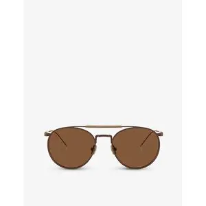 Brunello Cucinelli Round-frame Sunglasses - Brown