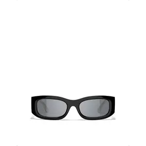 Chanel Chanel CH5525 Rectangle Sunglasses Black