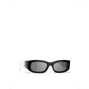 Chanel Ch5525 Rectangle Sunglasses - Black