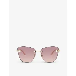 JIMMY CHOO Jc4004hb Square Sunglasses - Gold