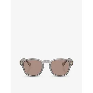 Brunello Cucinelli Bc4006s Round-frame Sunglasses - Grey