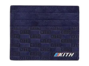 Kith X Bmw Monogram Suede Card Holder - Techno Violet