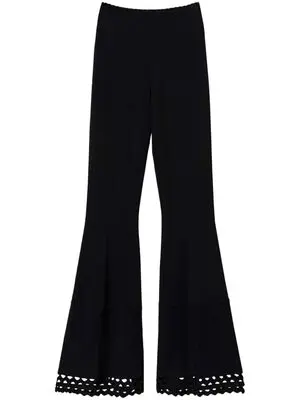 TWINSET Geometric-pattern Flared Trousers