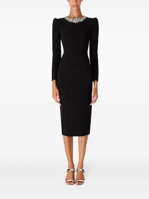 Jenny Packham Cora Crepe Dress - Black