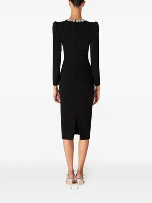 Jenny Packham Cora Crepe Dress - Black