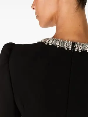 Jenny Packham Cora Crepe Dress - Black