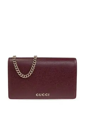 Gucci Logo-plaque Clutch - Red