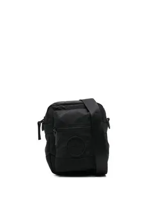 Stone Island Logo-embroidered Messenger Bag - Black