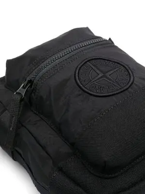 Stone Island Logo-embroidered Messenger Bag