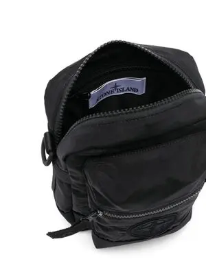Stone Island Logo-embroidered Messenger Bag