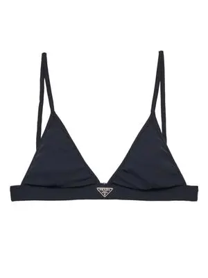 Prada Ribbed Bralette Bikini Top - Blue
