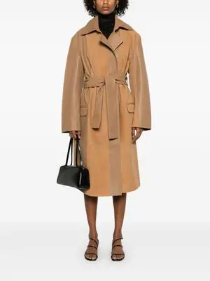 Christopher Esber Belted Leather Overcoat