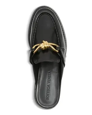 Bottega Veneta Astaire Open Back Loafers - Nero