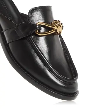 Bottega Veneta Astaire Open Back Loafers - Nero