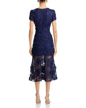 MILLY Tahlia Lace Midi Dress