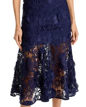 MILLY Tahlia Lace Midi Dress