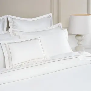 AMALIA HOME COLLECTION Dalila Sateen Pillowcase, King, Set Of 2 - White/silver