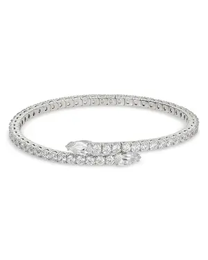Nadri Dazzle Cubic Zirconia Flex Wrap Bracelet - Silver