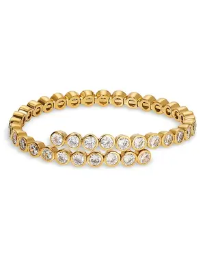 Nadri Dazzle Cubic Zirconia Flex Wrap Bracelet - Gold