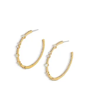 Nadri Cassi Hoop Earrings - Gold