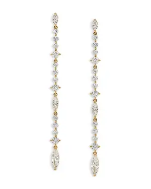 Nadri Cassi Cubic Zirconia Linear Drop Earrings - Gold