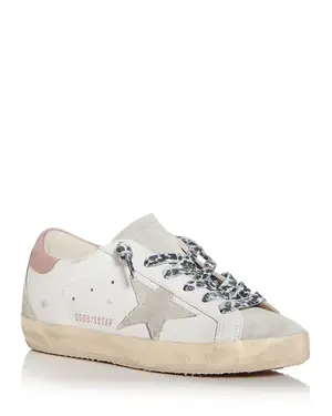 GOLDEN GOOSE Super-star Low Top Sneakers - White/ocean