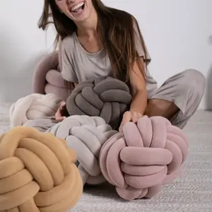 PINK LEMONADE Knot 12 Decorative Pillow - Gray